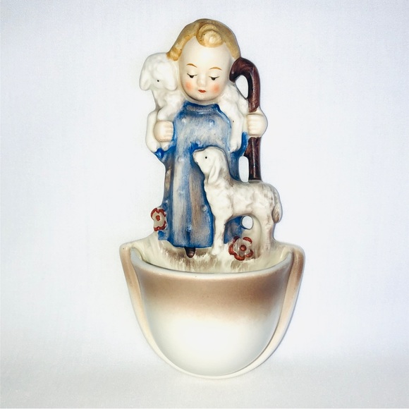 Hummel | Wall Decor | Vintage Hummel Holy Water Wall Font Goebel West Germany Shepherd Lamb ...